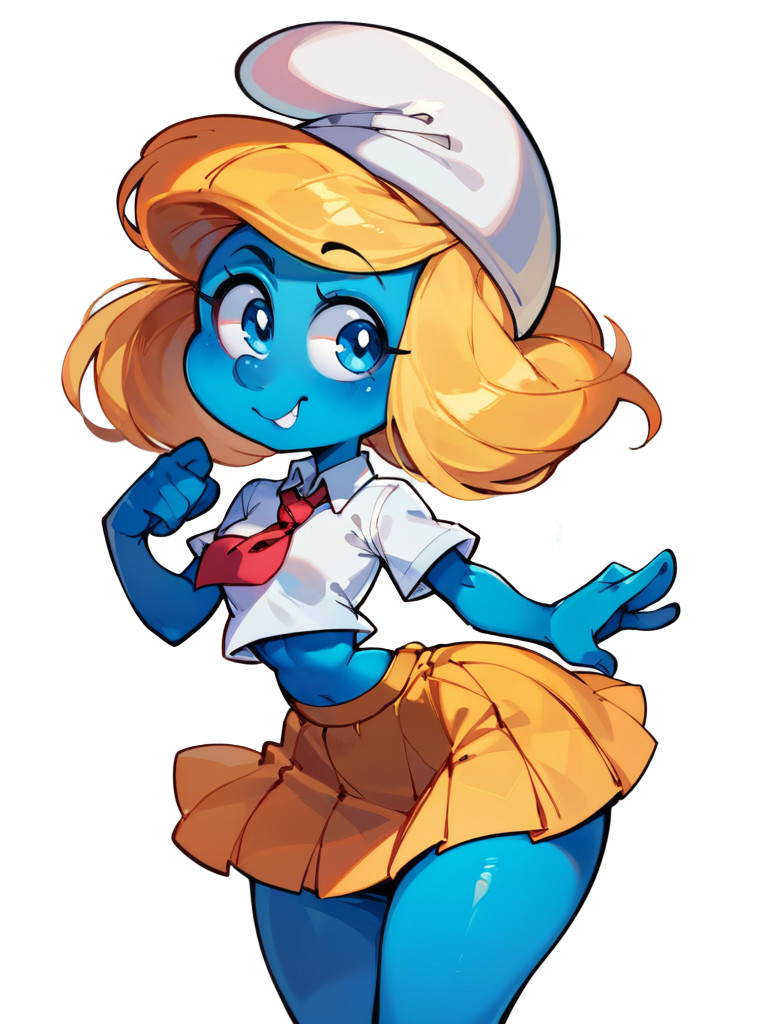 Smurfette School Uniform Vinyl Car Decal Sticker 7" Weatherproof | eBay UK