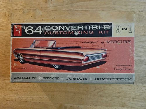 vintage amt 64 mercury convertible 3 in 1 george barris customing kit ...