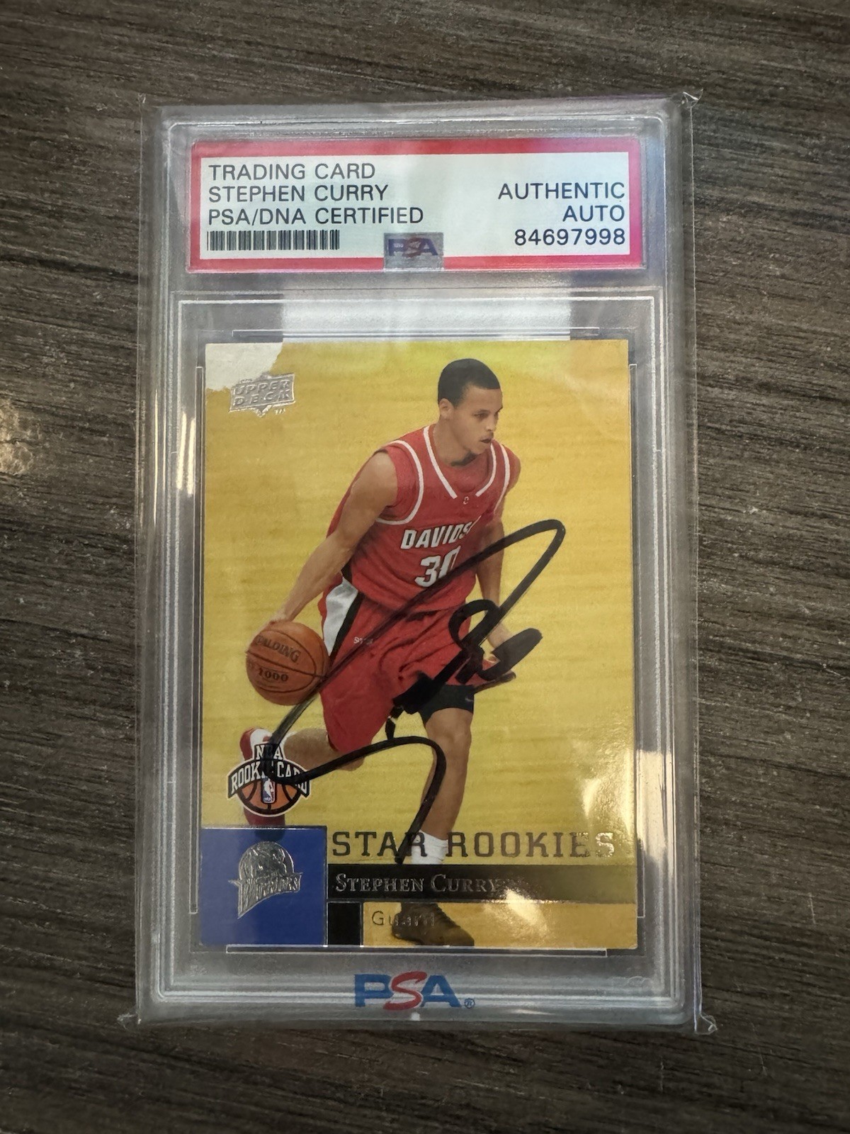 2009-10 Upper Deck Star Rookies STEPHEN CURRY Signed Rookie PSA AUTO ...