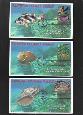 US FDC FIRST DAY COVERS PACIFIC CORAL REEF 2004 SET OF 10 BYWII | eBay