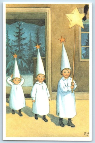 Sweden Postcard Children With Cone Hat Star Elsa Beskow Kort NR 10 ...