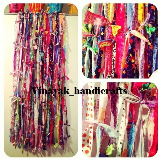 100 Strands, Bohemian gypsy rag Window Bohemian Valance Indian Backdrop ...