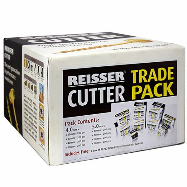 Reisser R2 Cutter Pack of 1600 Wood Screws (5033543362477) for sale ...
