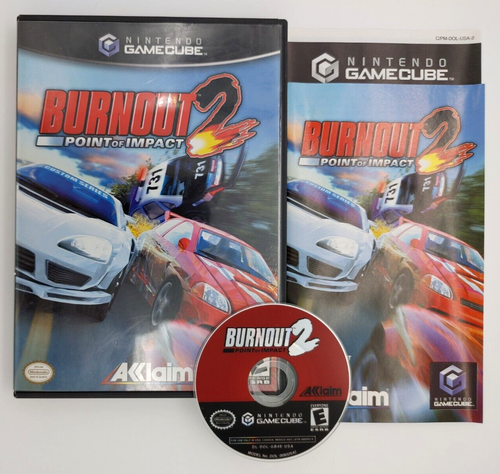 Burnout 2: Point of Impact (Nintendo GameCube GCN, 2003) COMPLETE CIB ...