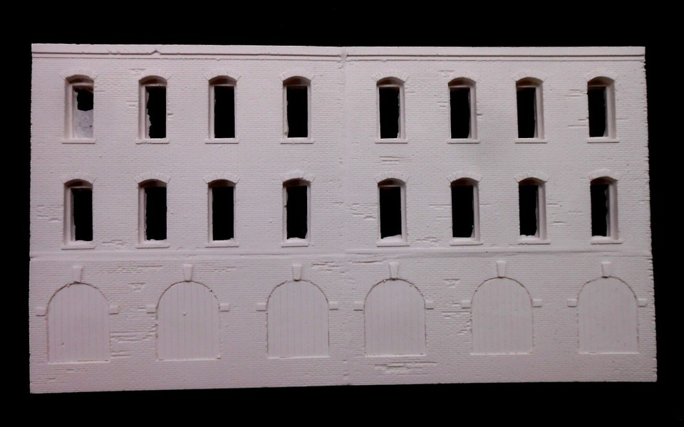 Downtown Deco HO Scale Huge Background Flat Factory warehouse Wall ...