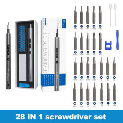 28 IN 1 Cordless Electric Screwdriver Kit Mini Power Precision Screwdriver Set | eBay UK
