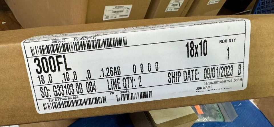 TITUS 300FL Aluminum Double Deflection Supply Grille 18" X 10" New In ...