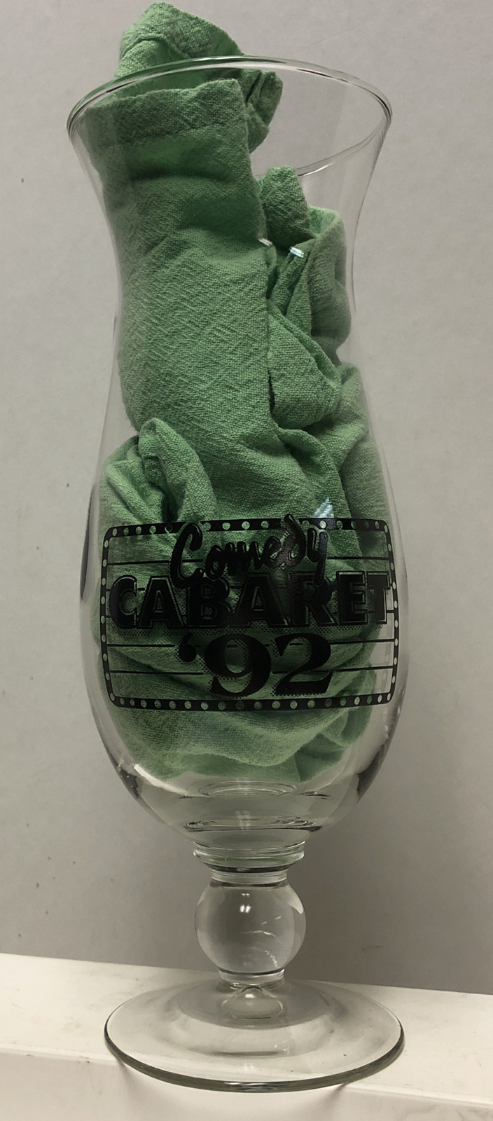 Maxim Hotel Casino Souvenir 9-1/4” tall Glass Comedy Cabaret ’92 vtg ...