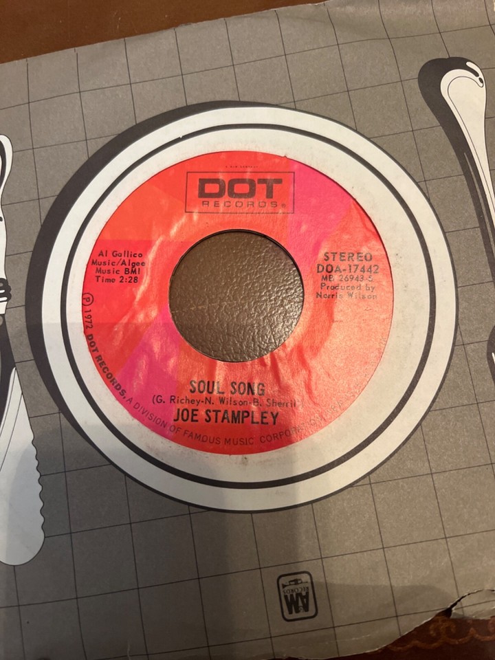 Joe Stampley - Soul Song/Not Too Long Ago - 45 Record | eBay