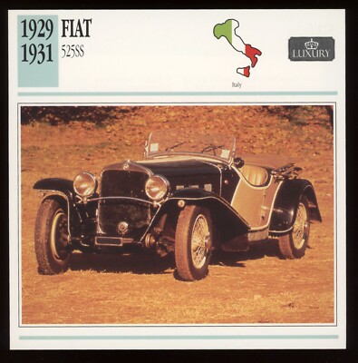 1929 - 1931 Fiat 525SS Classic Cars Card | eBay