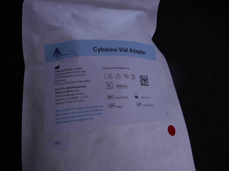 MILTENYI BIOTEC Plastic Cytokine Vial Adapter Sterile CliniMACS 170-076 ...