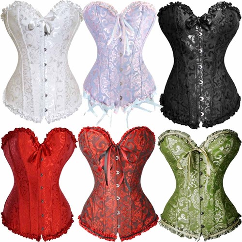 Plus size waist training corsets Basques corset top lace bustier womens ...