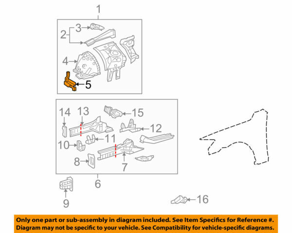 5325853020 Genuine Toyota Bracket Radiator 53258-53020 for sale online ...