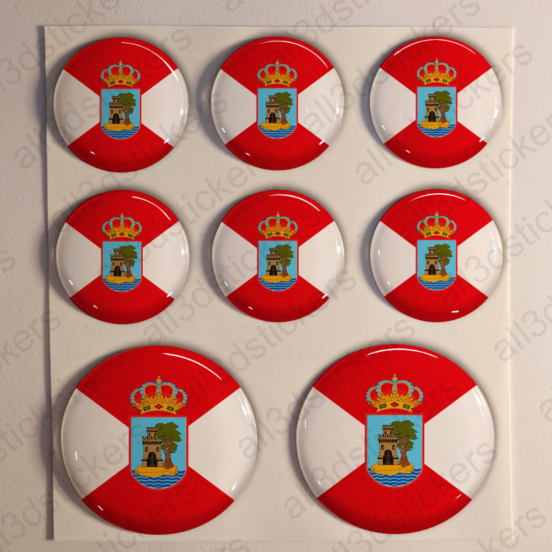 Vigo Stickers Domed Resin 3D Flags Vigo Vinyl Sticker Decals Spain ...