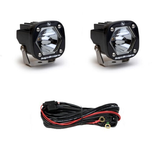 Baja Designs S1 Black Pod Spot Laser Lights With Mounting Brackets ...