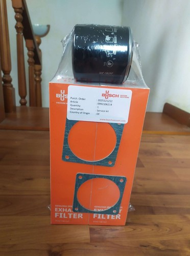 Filter kit BUSCH 0992.106.214 for R5 0063E, R5 0100E, 0063F, 0100F ...