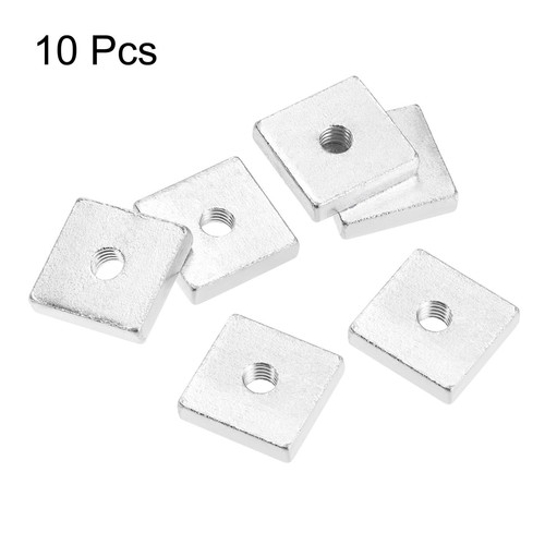 10pcs Square Nuts M6x20mmx5mm Zinc-Plated Metric Coarse Thread ...