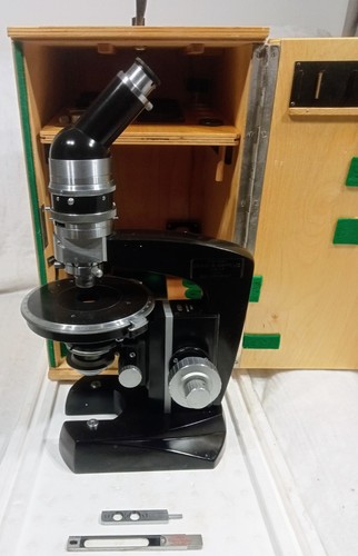 MEOPTA Czech Polarizing Microscope Petrographic with Timber Storage ...