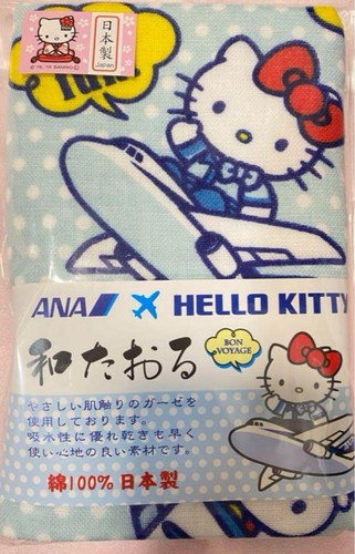 ANA Hello Kitty Collaboration Japanese Towel | eBay
