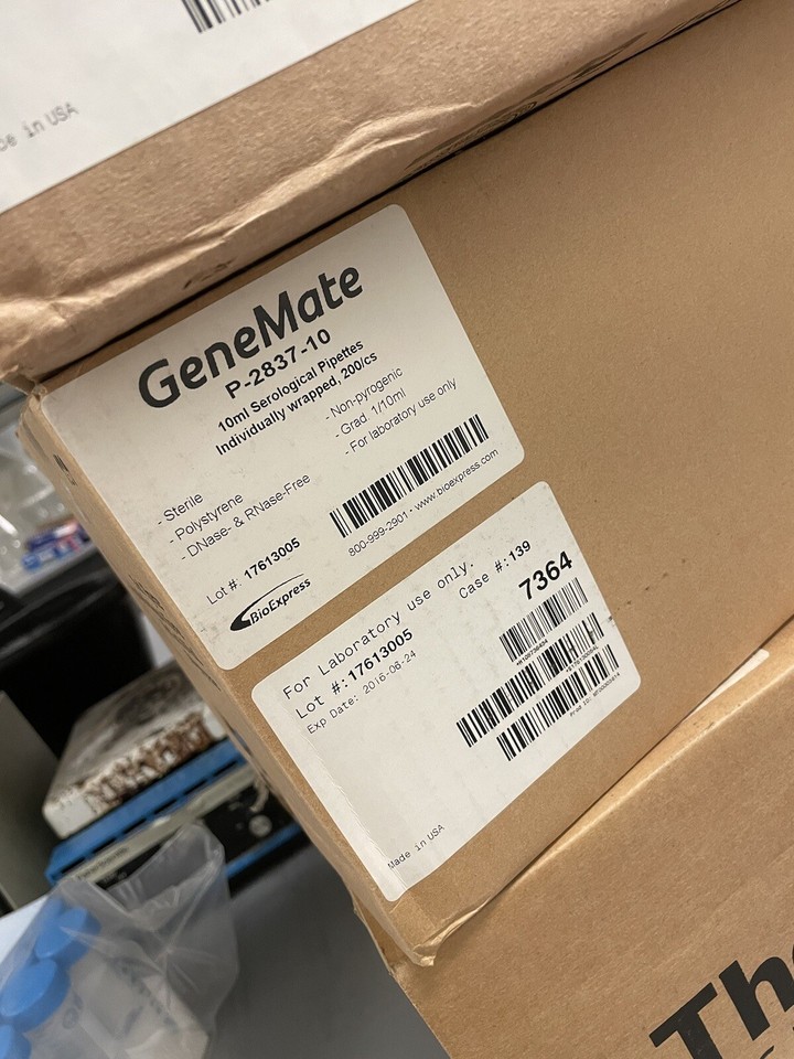 GeneMate 10ml, P-2837-510 Serological Pipette 200/box | eBay