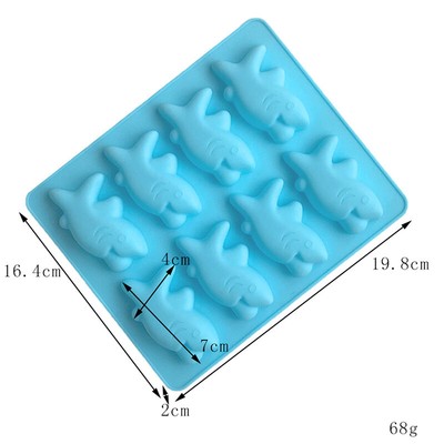 3D Shark Silicone Mold Fondant Mould Cake DIY Supplies Pastry Baking ...