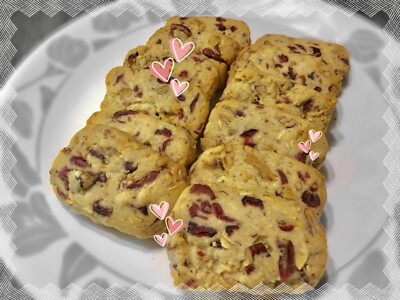 20 counts Cranberry Walnut Shortbread Cookies*Great as Holiday gift ...