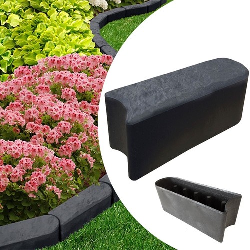 Garden Edging Stomp Edge Border Graphite Rubber Landscaping Edging ...