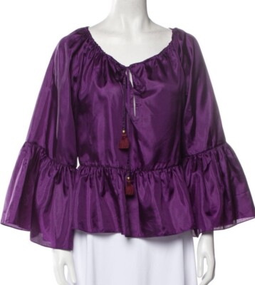 Figue Purple Silk Top Size M | eBay