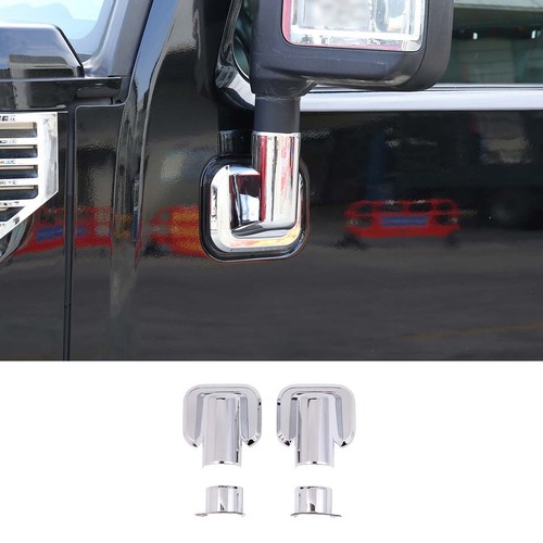 Chrome ABS Side View Mirror Shell Protect cover Trim 10Pcs For Hummer ...
