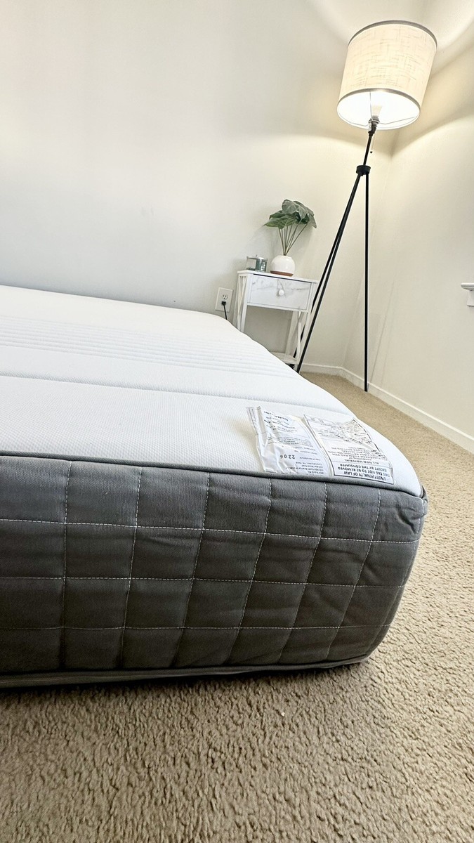 HAUGSVAR Hybrid mattress medium firm dark gray mattress