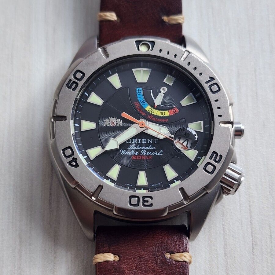 Rare Orient M-Force EX00-CI CA Automatic Titanium Power Reserve Men Watch | eBay