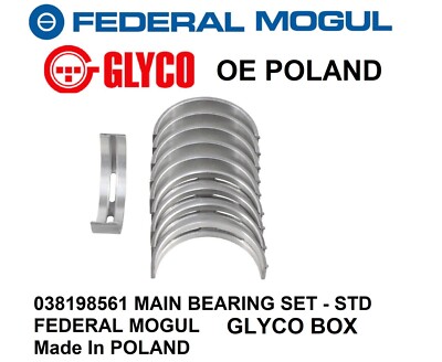 Engine MAIN BEARIN Set w Crankshaft Bearing Kit VW Diesel 1.9L 2.0l tdi ...