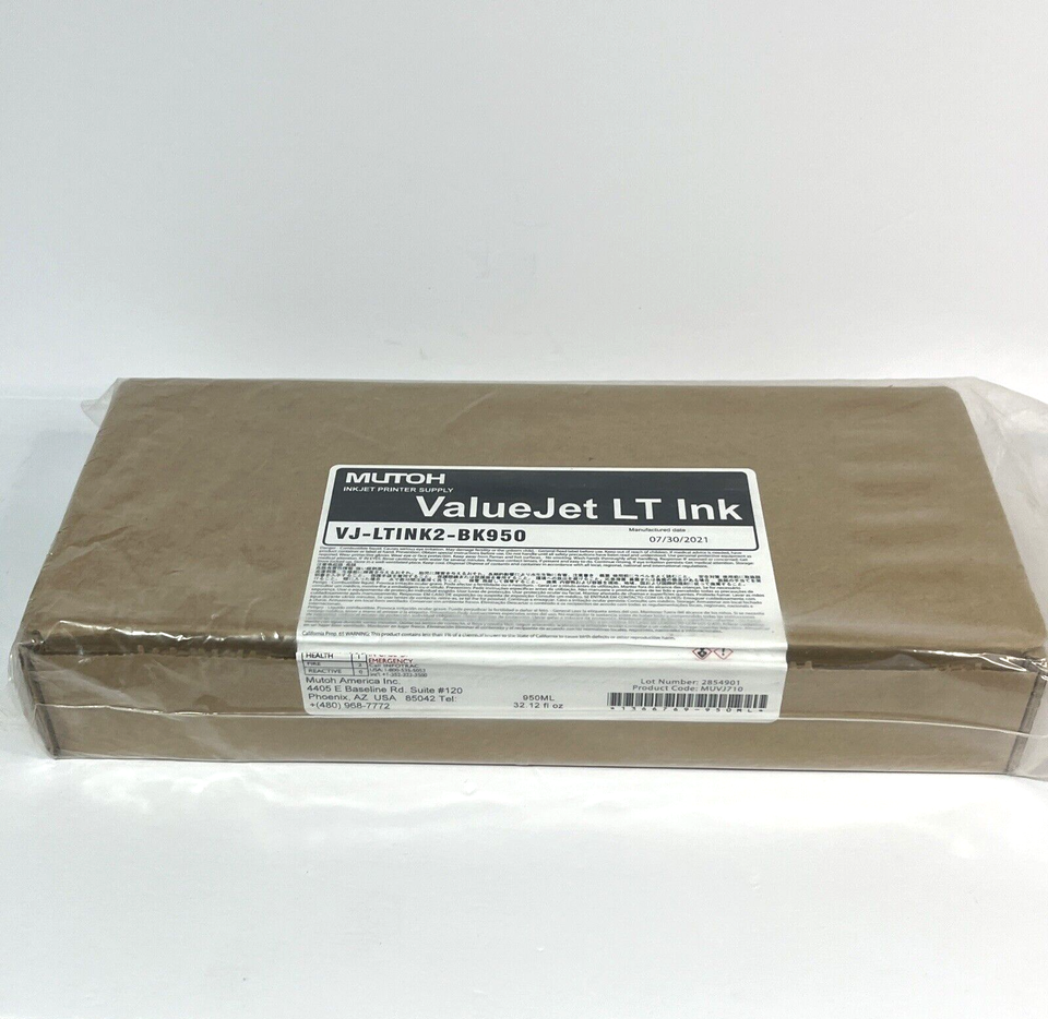 MUTOH Eco Solvent LT2 Black Ink 950ml for ValueJet 1624X and 1638X Code ...