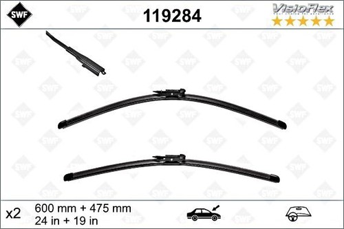 SWF Front Wiper Blade 2pcs 600 475 mm 24/19" Fits BMW 3 MERCEDES ...