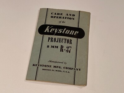 Keystone 8MM R-37 Projector Operators Manual | eBay