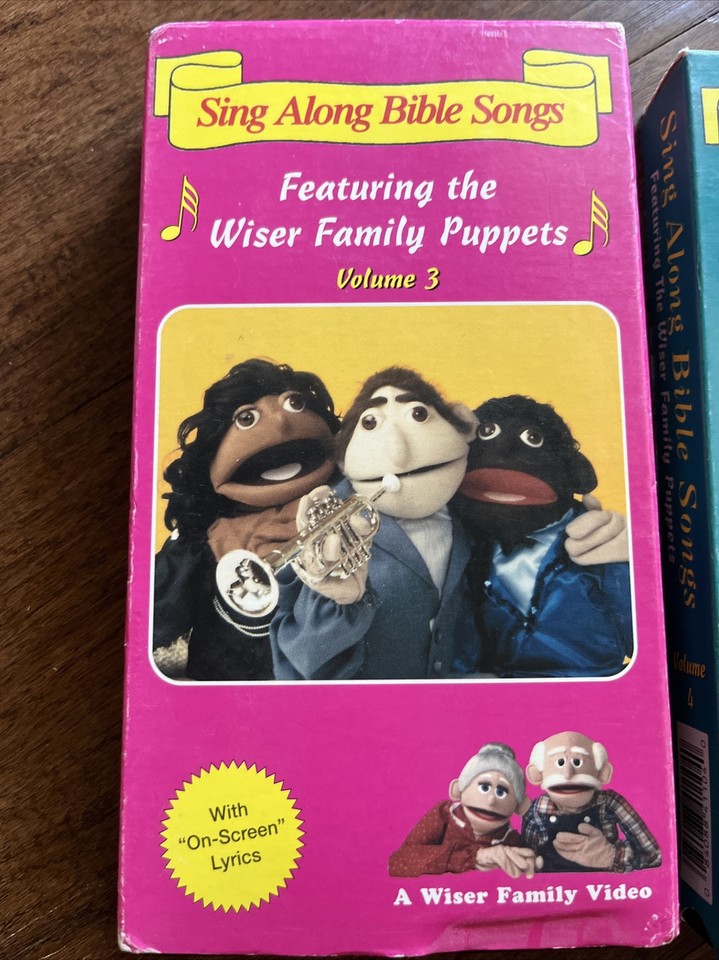 SING ALONG BIBLE SONGS Wiser Family Puppets VHS Video Tape Lot 3 ...