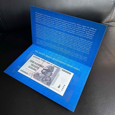 Zimbabwe 100 Trillion Dollars Banknote 2008 Collection Biggest Bills ...