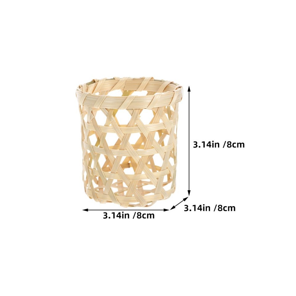 4 Pcs Flower Pot Protector Flowerpot Holder Bamboo Holders Weaving ...