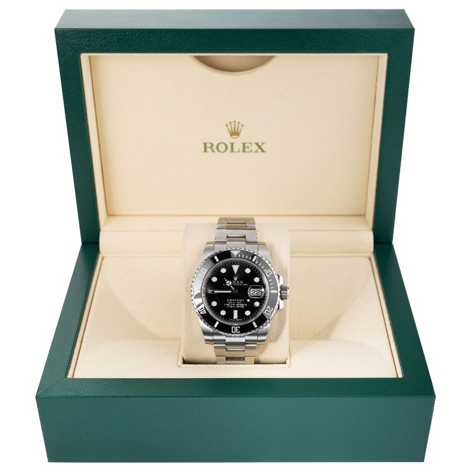 Rolex Submariner Watch 40MM Black Index Hour Markers Dial Ceramic | eBay