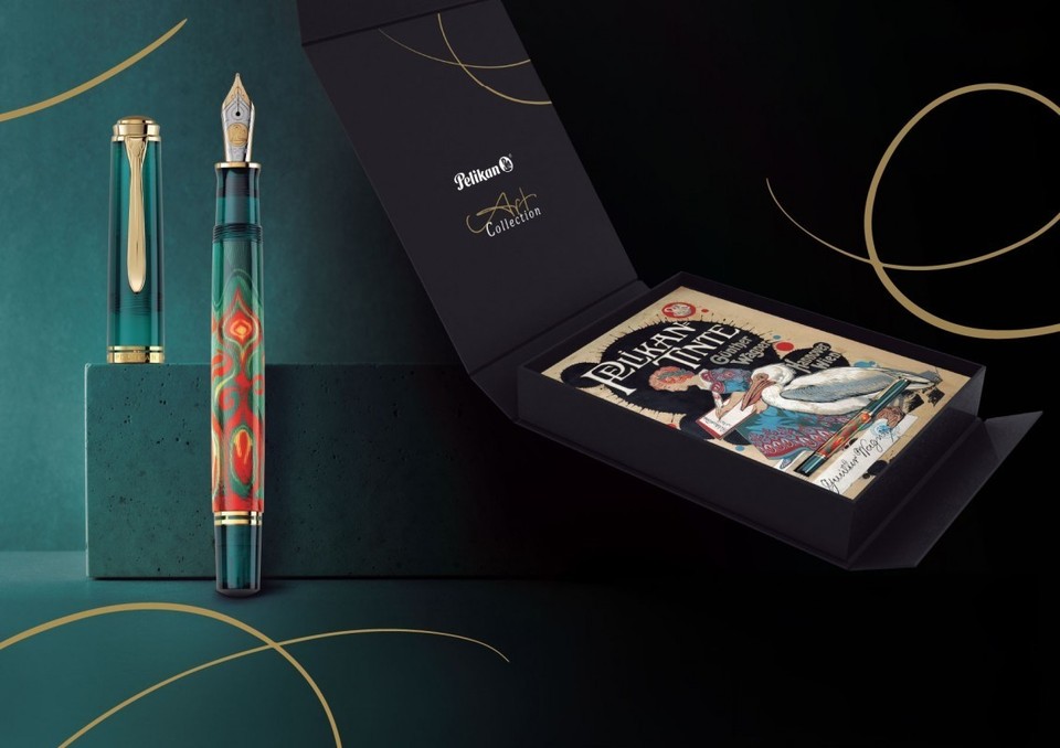 Pelikan Souverän M600 Fountain Pen in Rudi Rother Art Collection Medium ...