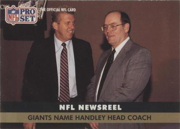 1991 Pro Set - NFL Newsreel Bill Parcells, Ray Handley #685 (RC) for ...