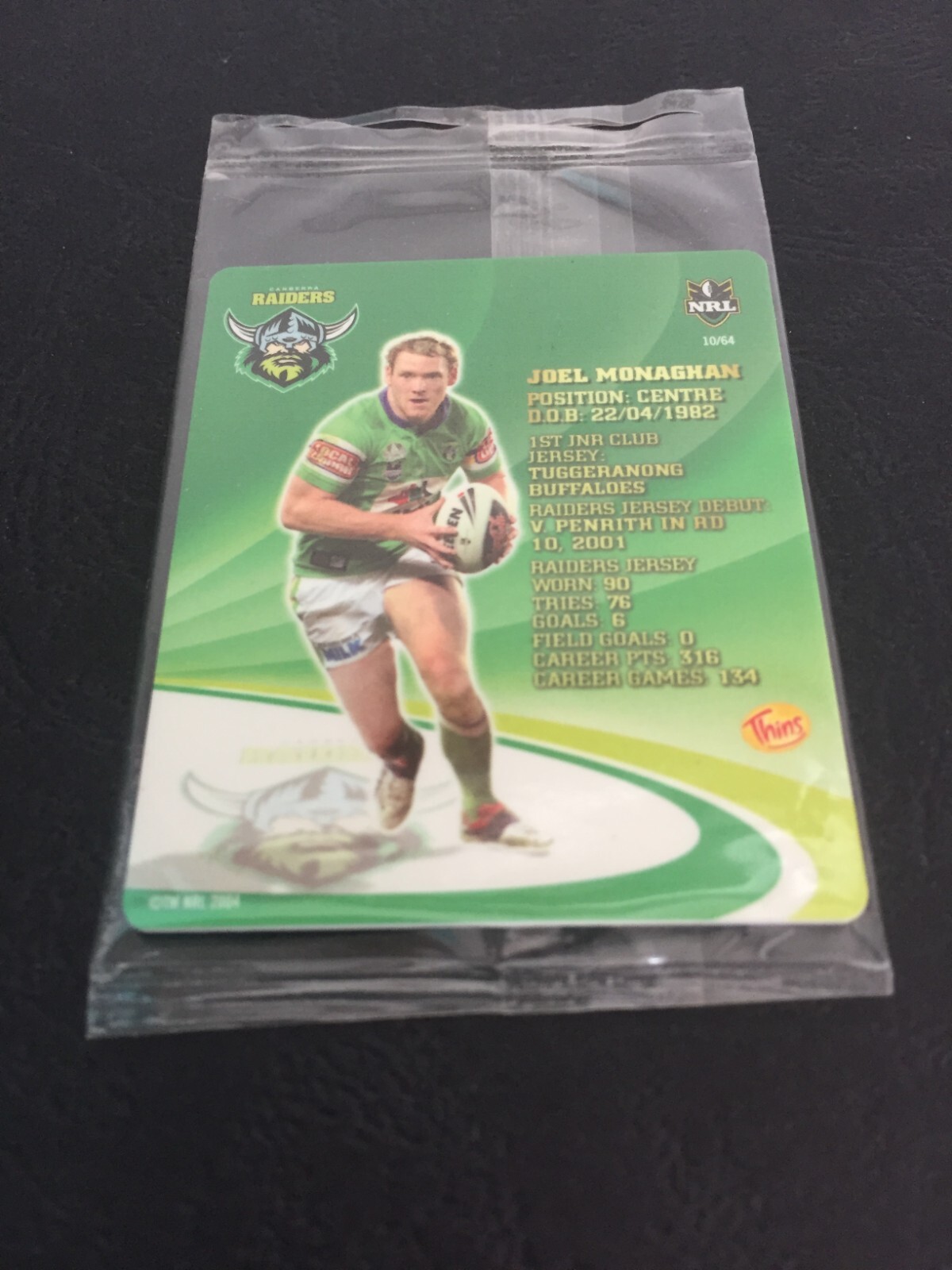 FOOTY FRAMES 🏆 Joel Monaghan 2009 #10 Raiders NRL Footy Tazo Tazos🏆 ...