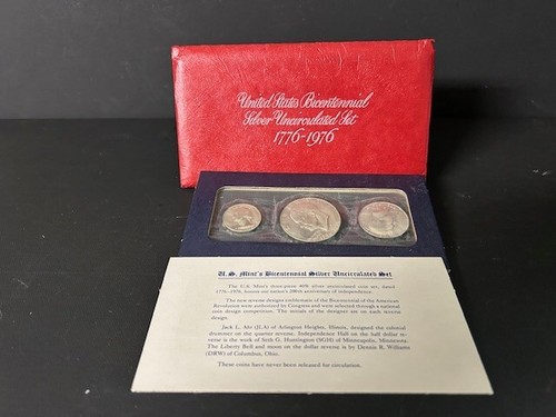 1776-1976 US Mint Bicentennial Silver Uncirculated Set - Red Envelope 3 ...