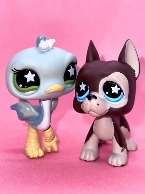 LPS Hasbro Star Eyes Great Dane Ostrich #817 #818 - Authentic Littlest ...