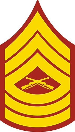 USMC E-8 MSGT Master Sergeant (Gold) Decal - 2.27" Wide x 4.00" High ...
