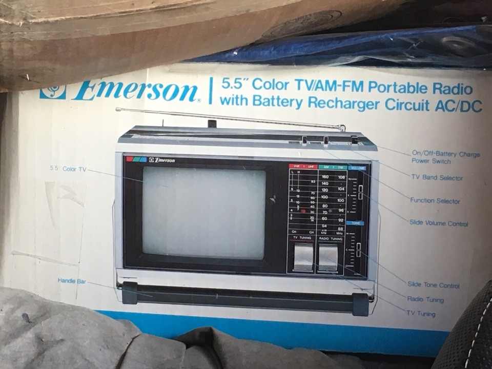 Emerson Mini CRT TV Monitor Receiver For Old School Security System ...