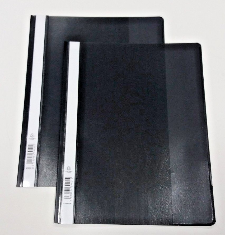 15 PREMIUM QUALITY BLACK A4 + 2 PRONG PVC PROJECT REPORT FILES / FLAT ...