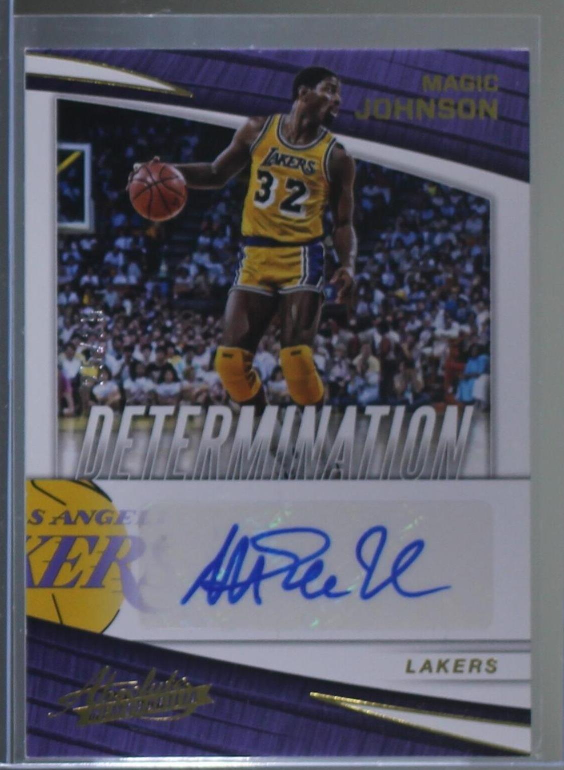 2017-18 Panini Absolute - Determination Magic Johnson #D-MJ /25 (AU ...