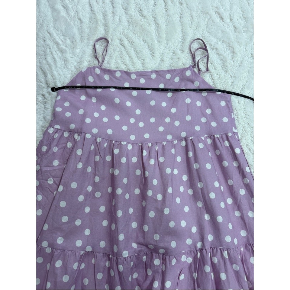 Charlie Holiday Isabella Lavender Polka Dot Tiered Maxi Dress Size 2 ...