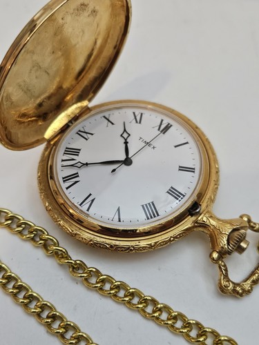 Vintage Timex Mechanical Hunter Pocket Watch 48 mm - Working | eBay